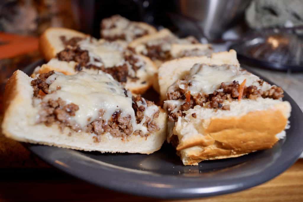 Cheesy Open-Faced Ground Beef Tortas - Everyday Latina