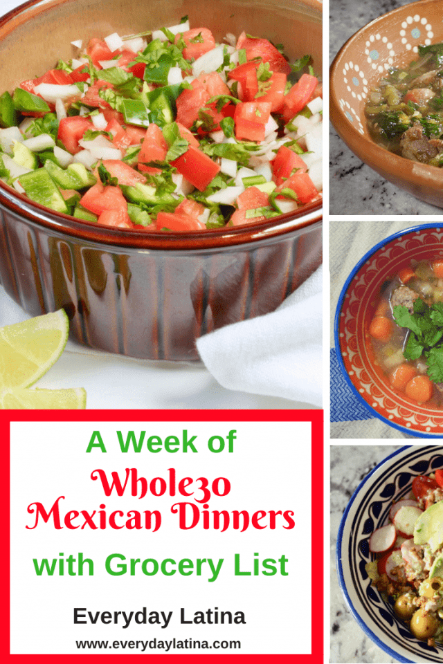 A Week of Whole30 Mexican Dinners with Grocery List - Everyday Latina