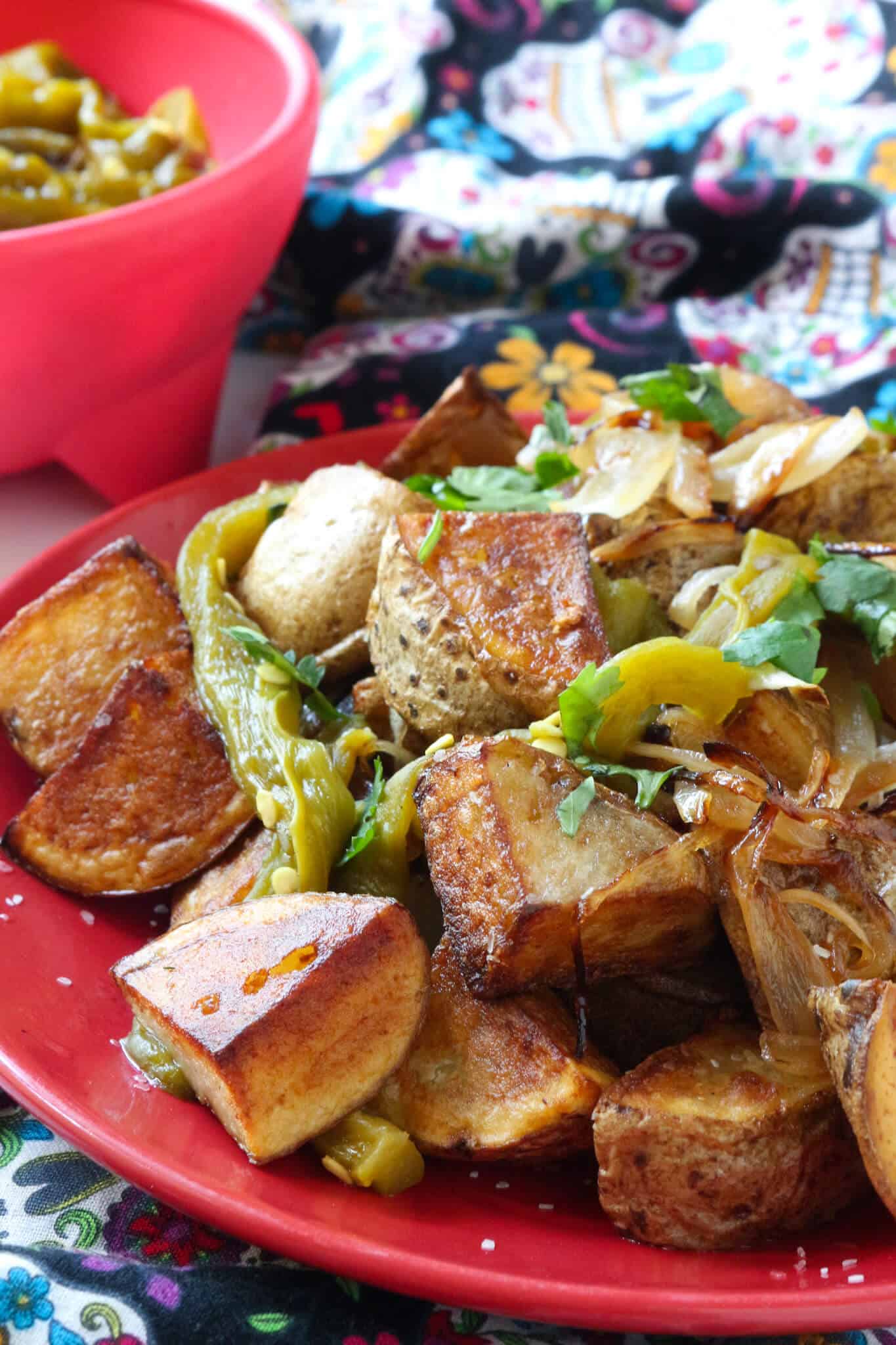 Grilled Rajas con Papas - Everyday Latina