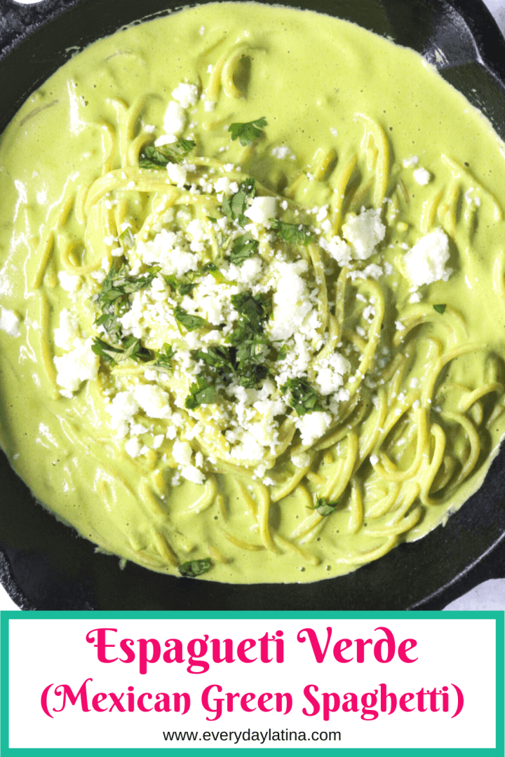 Espagueti Verde (Mexican Green Spaghetti)