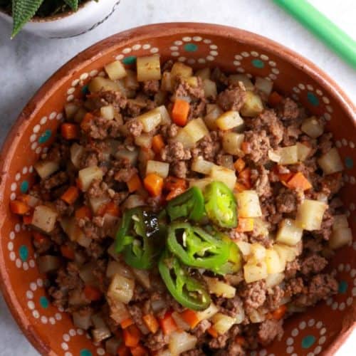 Mexican Picadillo con Papas