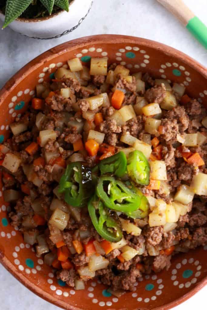 Mexican Picadillo con Papas