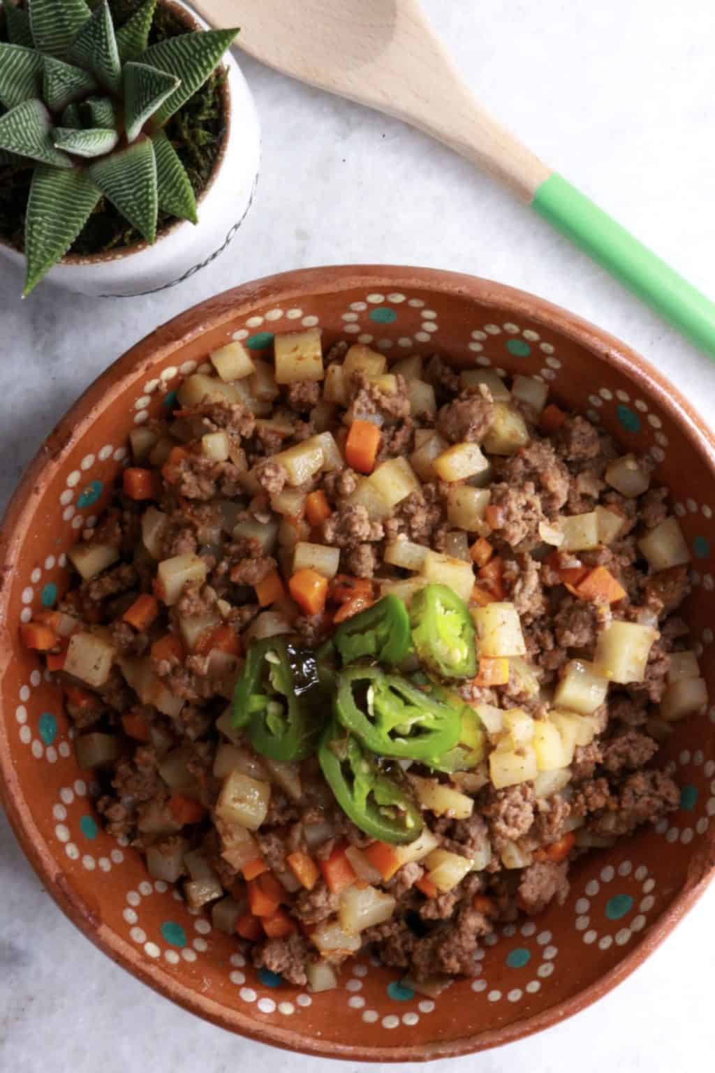 Mexican Picadillo con Papas