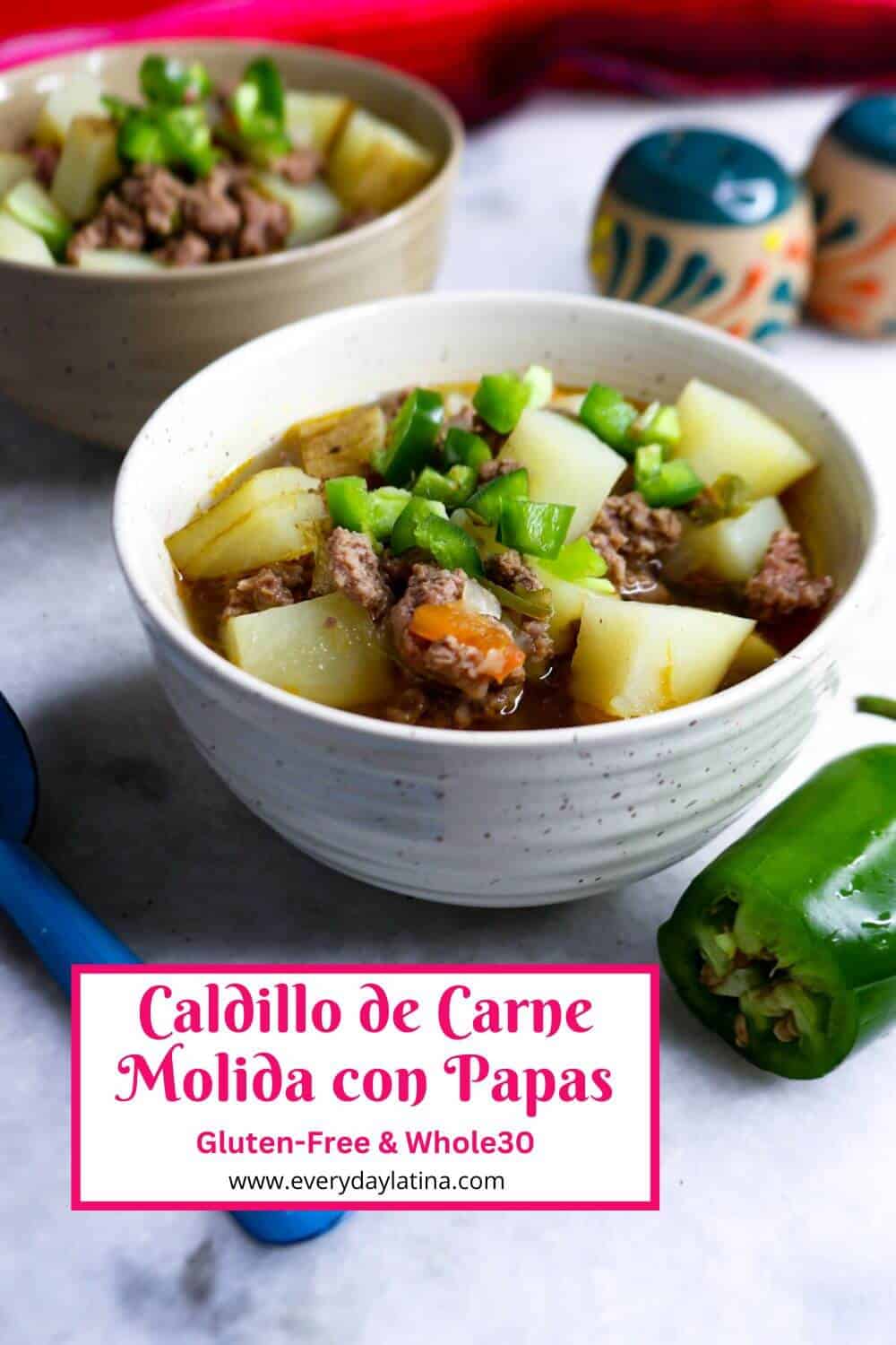 Caldillo de Carne Molida (Ground Beef Stew with Jalapeño)