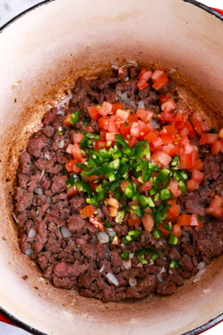 Caldillo de Carne Molida (Ground Beef Stew with Jalapeño)