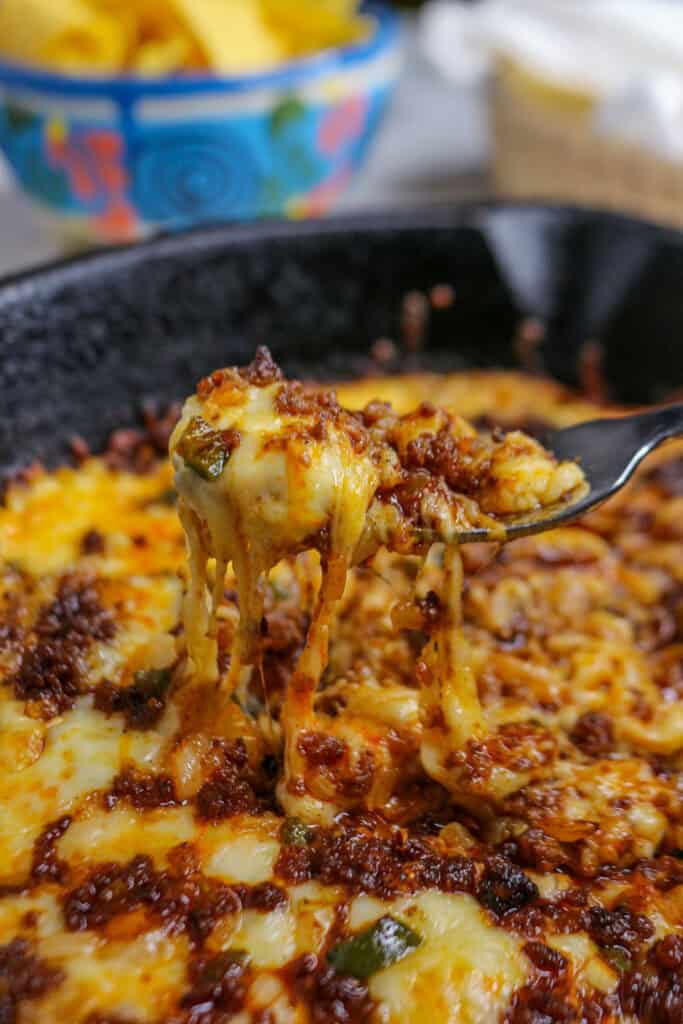 Choriqueso (Chorizo Queso Fundido) - Easy Mexican Appetizer