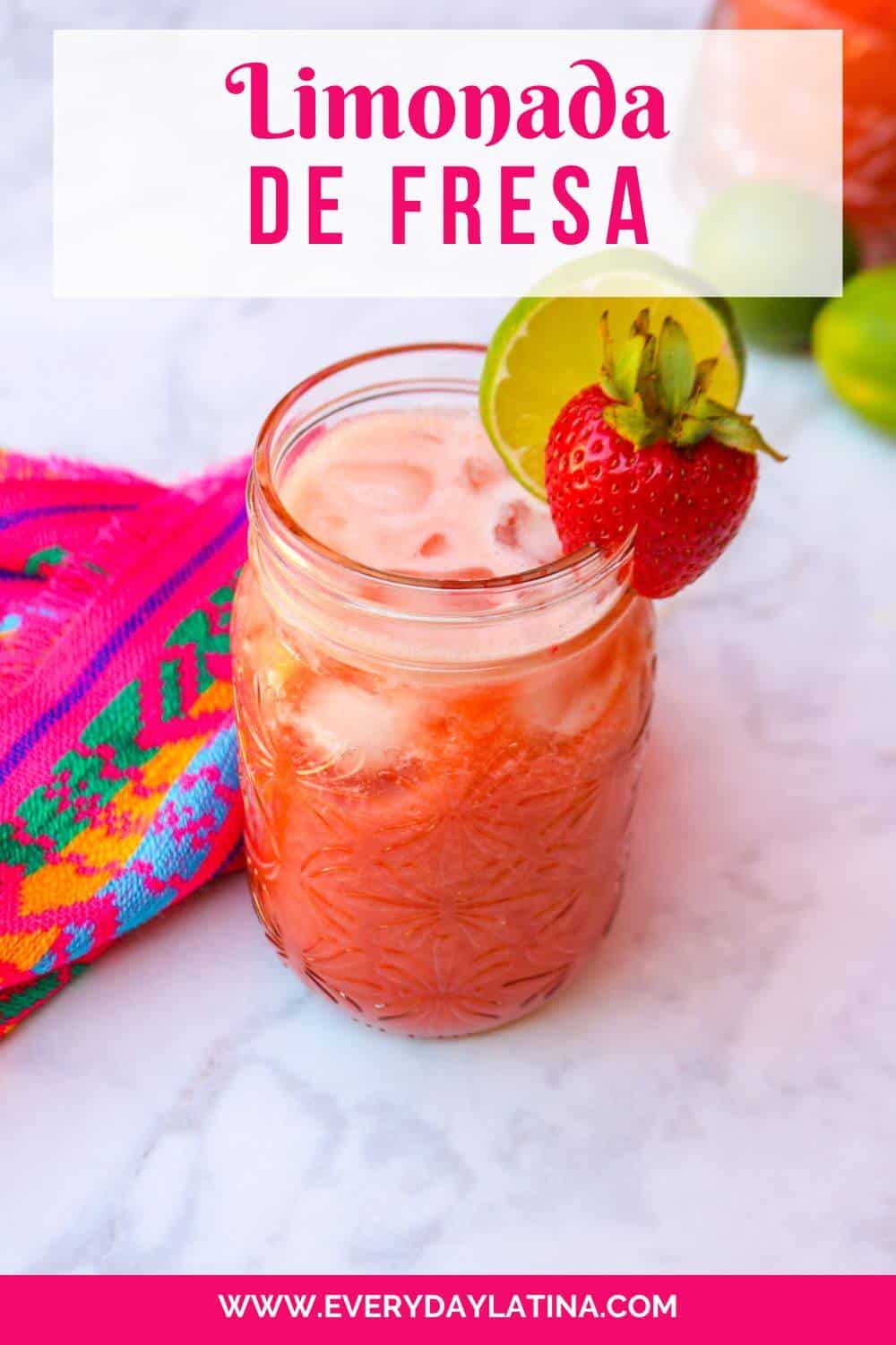 Mexican Limonada de Fresa (Strawberry Limeade)