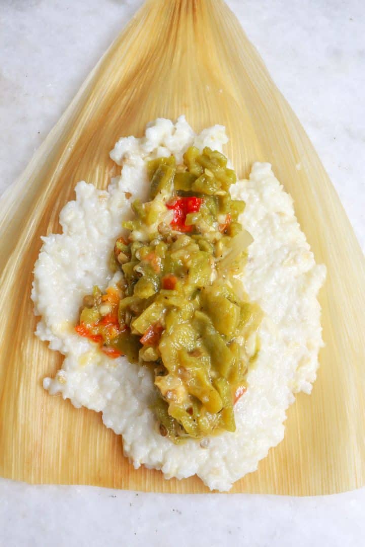 Traditional Green Chile and Cheese Tamales (Tamales Verdes)