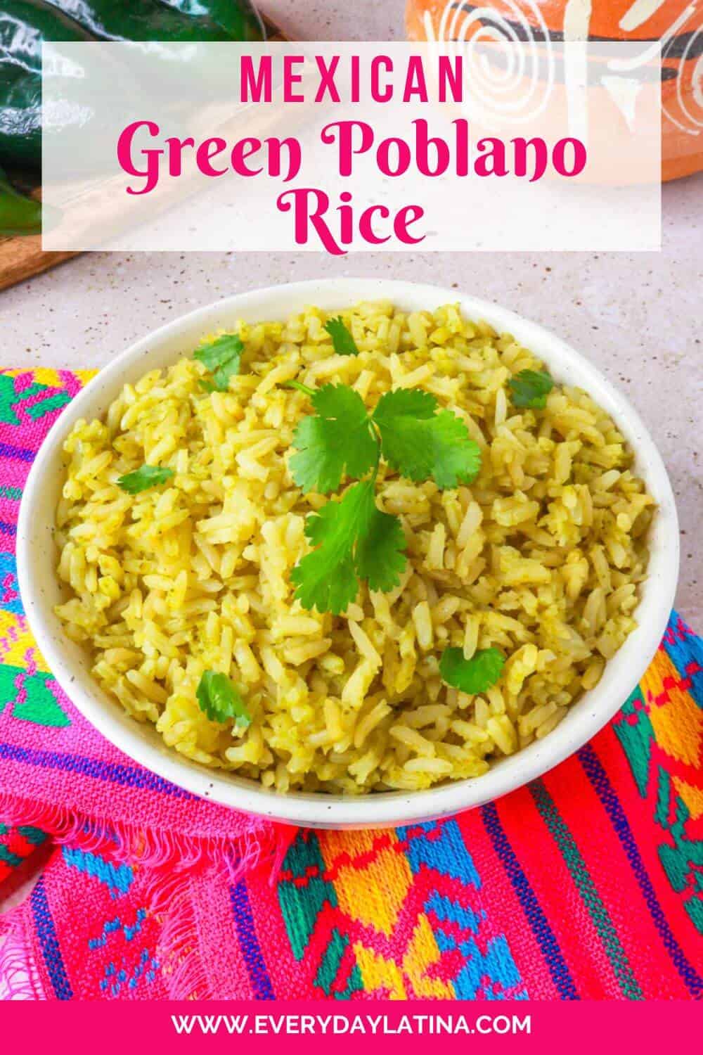 Authentic Arroz Verde Poblano (Mexican Green Rice)