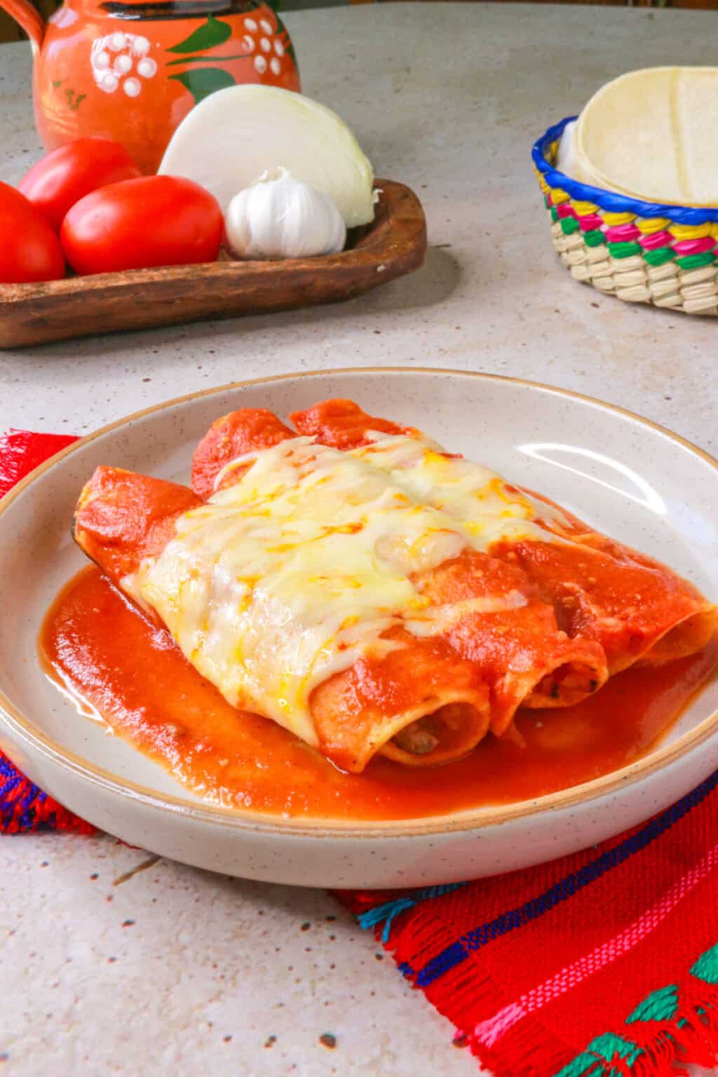 Entomatadas de Carne Molida (Entomatadas with Ground Beef)