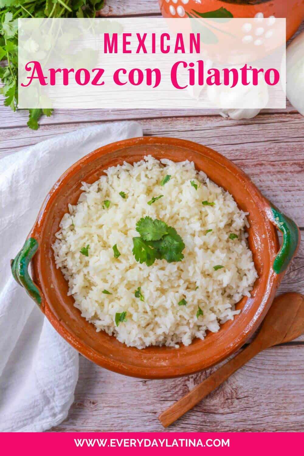 Authentic Arroz con Cilantro (Mexican White Rice with Cilantro)